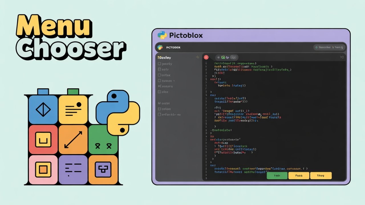 Menu Chooser | Python Editor | PictoBlox Stage Mode Project - YouTube
