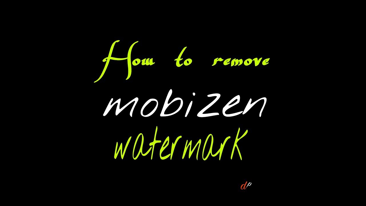 How to remove mobizen watermark - YouTube