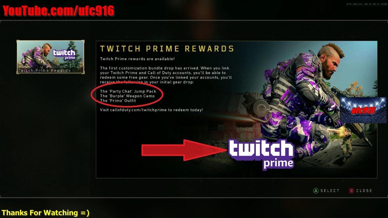 CoD Black Ops 4 Twitch Prime Loot Customization Bundle 1 (Showcase ...