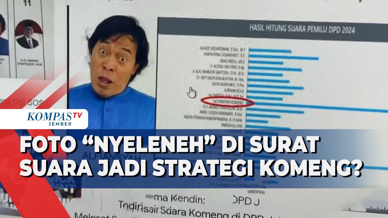 Foto dengan Ekspresi Kocak Komeng di Surat Suara jadi Perbincangan, KPU ...