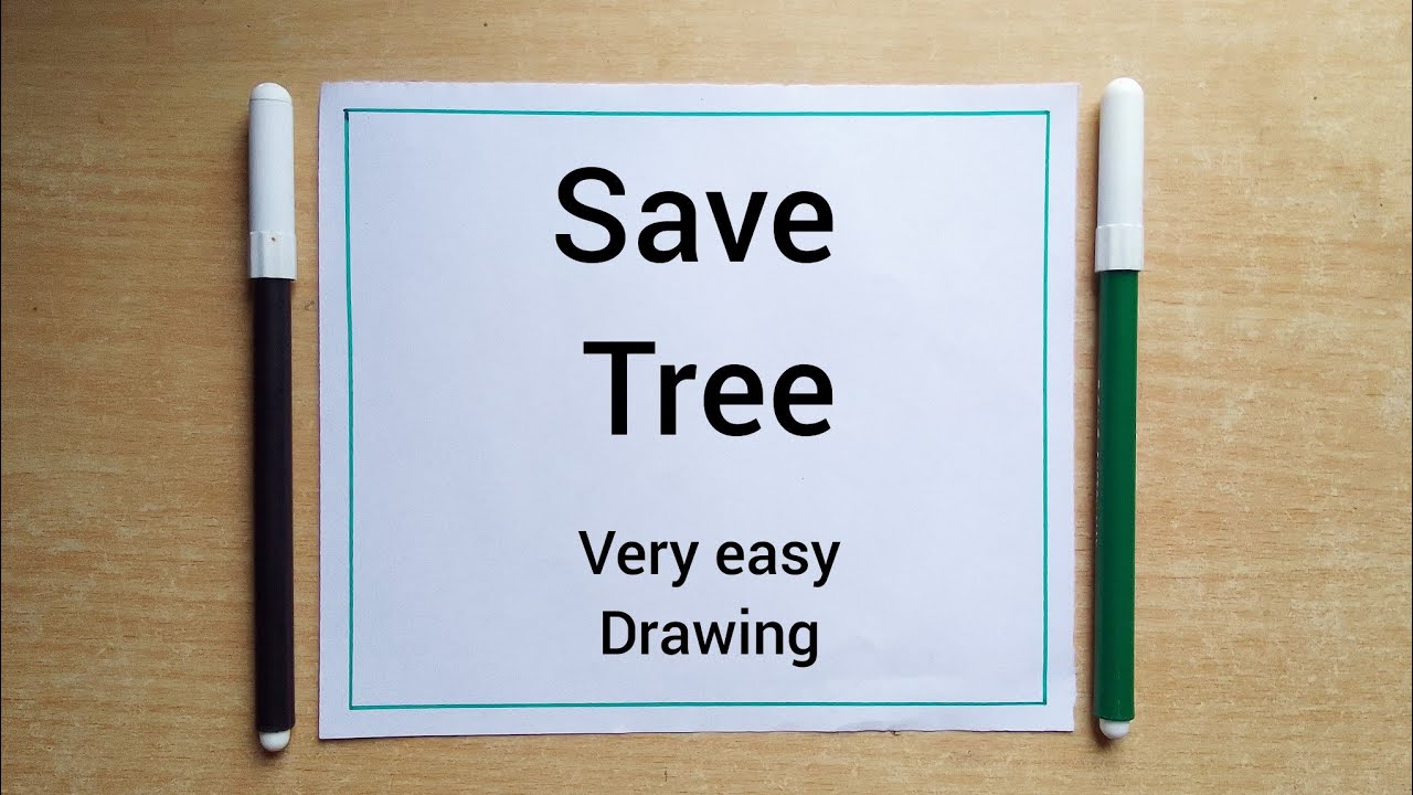 Save Tree Save Earth Poster Drawing || Save Tree Drawing || World ...