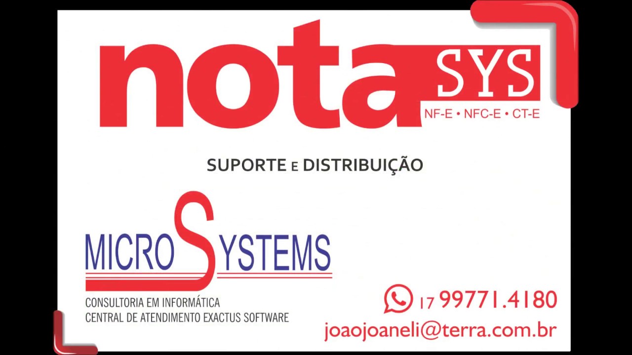 NOTA SYS - Emissor NFe Cte - TREINAMENTO - Digitação NF e - YouTube