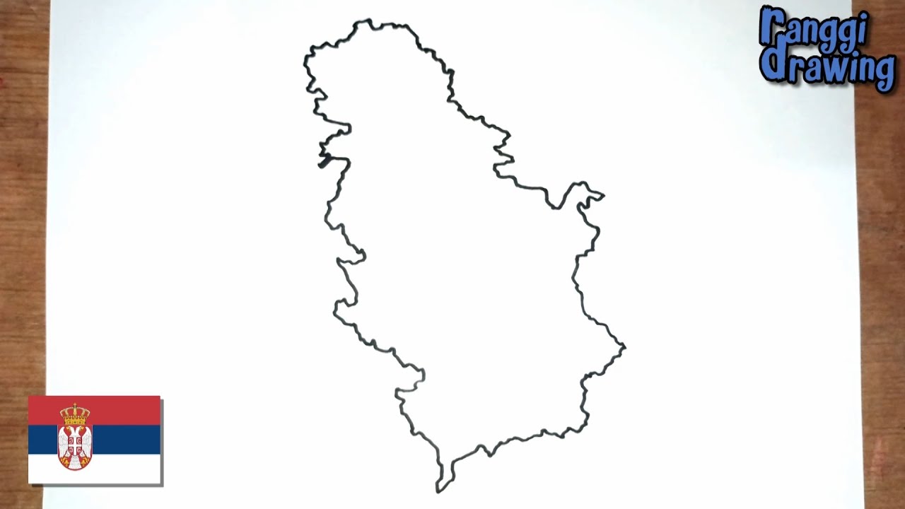 How to Draw Map of Serbia - YouTube