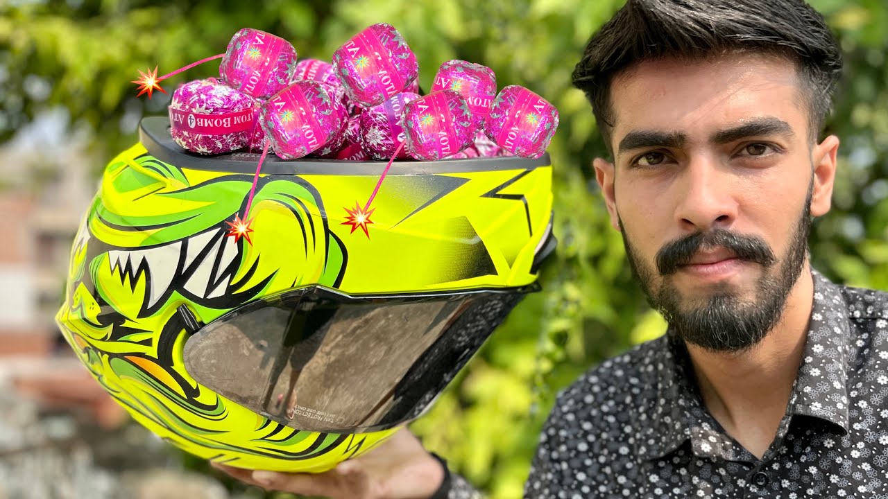 Helmet Ka Bomb Bana Diya - Diwali Crackers Testing 2024 | Yogesh 01 ...