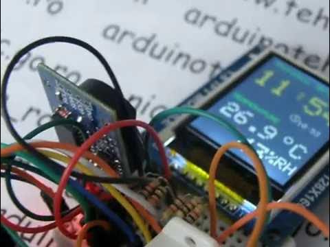 another adjusting clock with alarm, thermometer & hygrometer using DS3231 on 1.8" ST7735 display ...