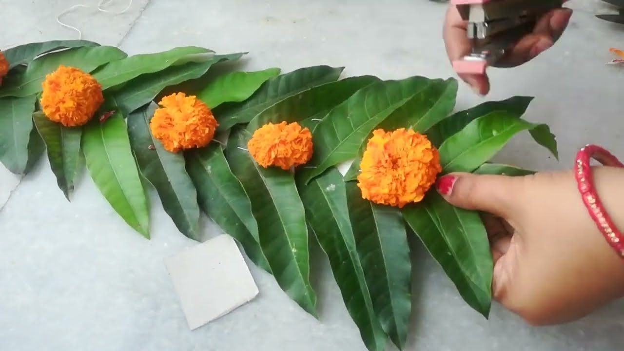 तीन तरह से आम के पत्ते का तोरण | Three types of Mango leaf Toran ...