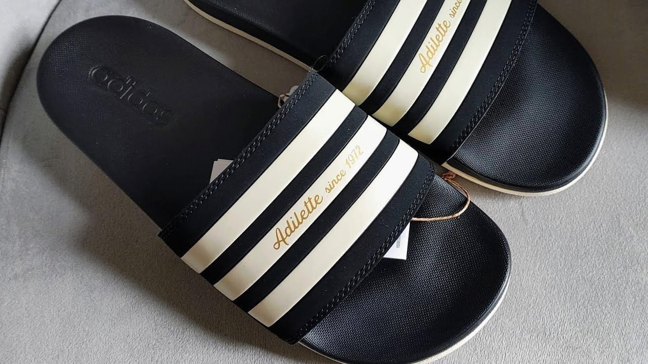 Adidas Adilette Comfort Slides - Black GW5966 - YouTube