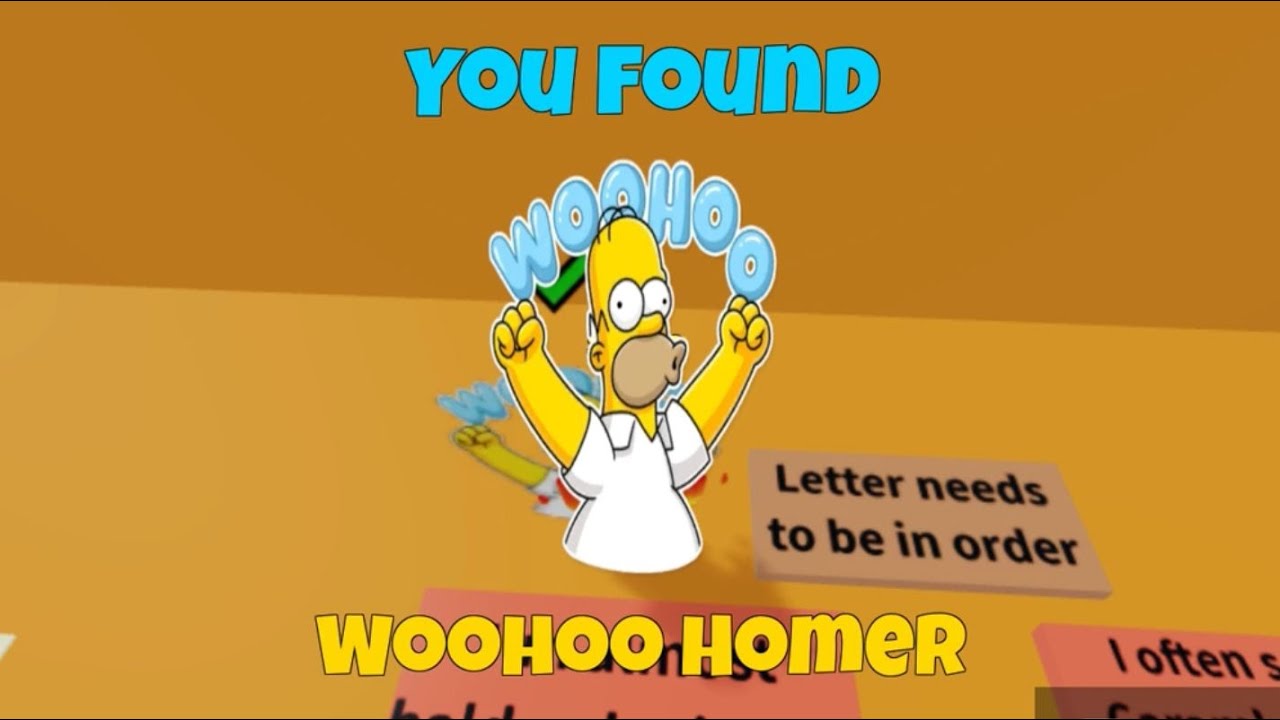 Where is WOOHOO HOMER in FIND THE SIMPSONS Roblox [ UPDATED 2025 ...