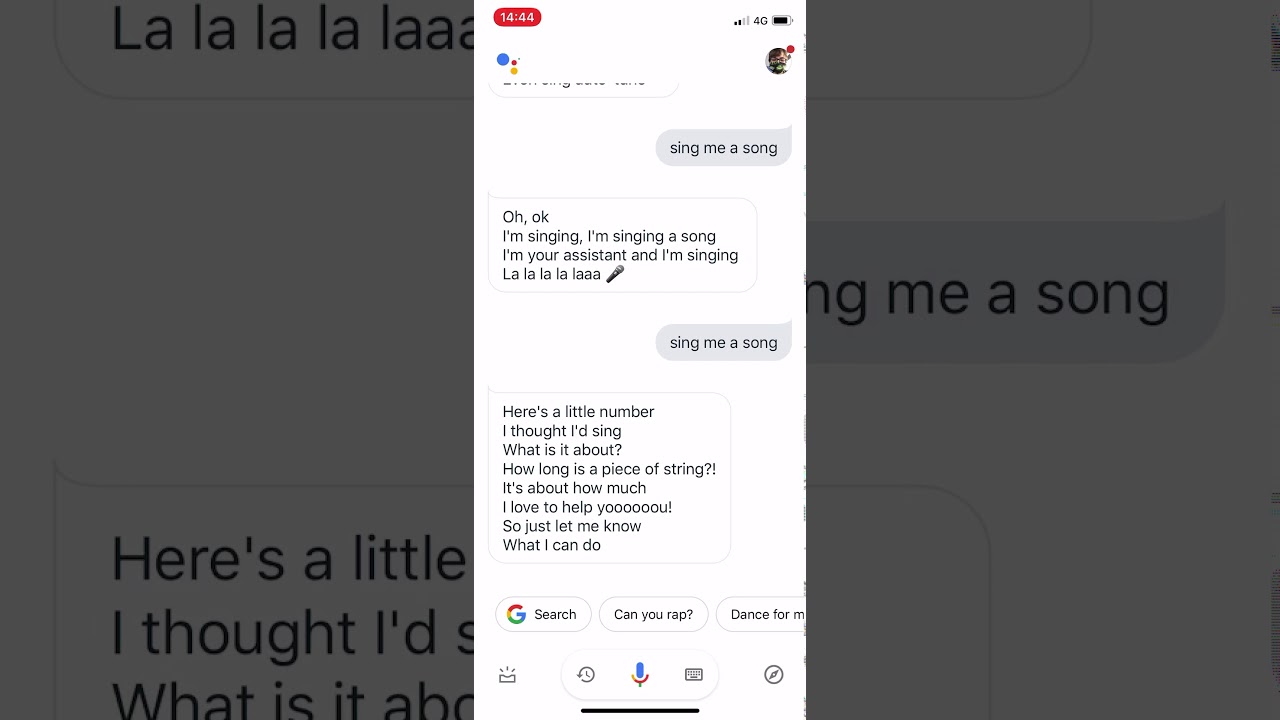 Google assistant Can sing! - YouTube