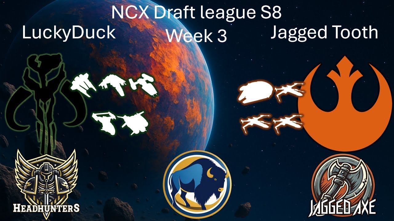 X-wing Miniatures - NCX Draft league S8 - Luckyduck Vs Jagged Tooth ...