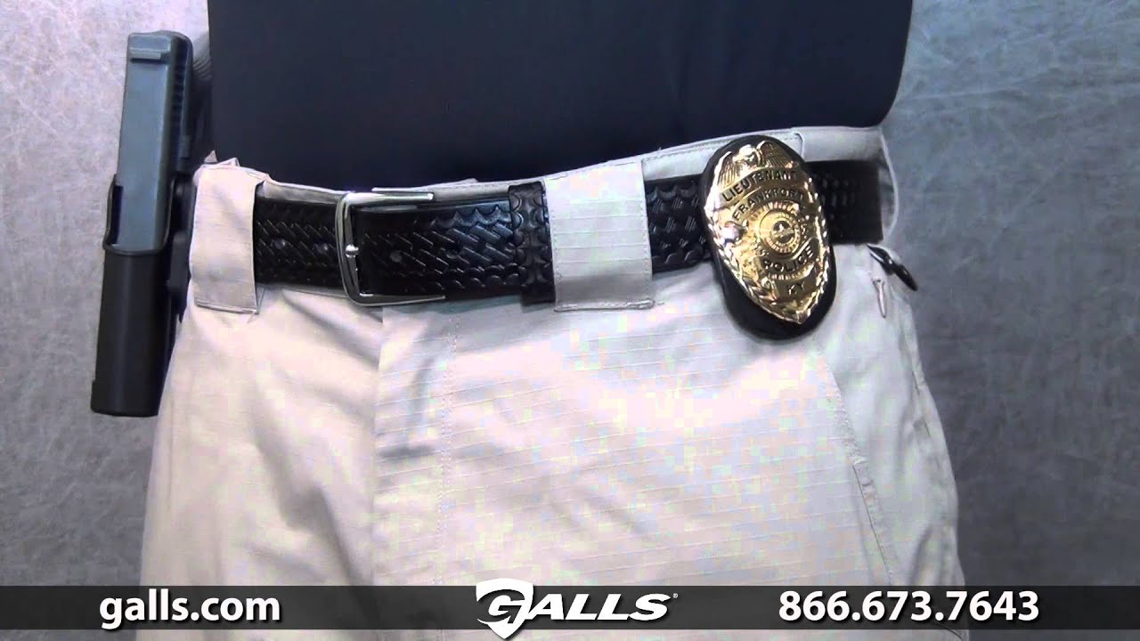 LawPro 1.5"W Leather Garrison Belt at Galls - LP006 - YouTube