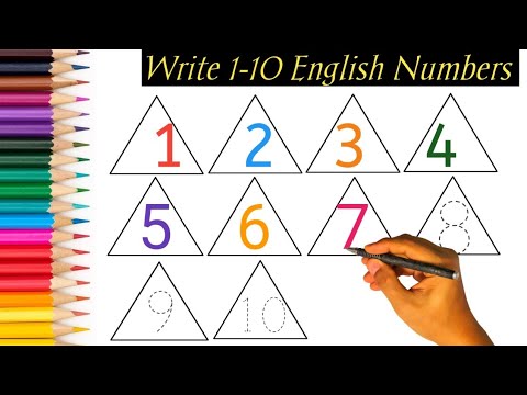 12345|Write 1-10 English Numbers |1 theke 10 Porjonto Lekha | Learn to ...