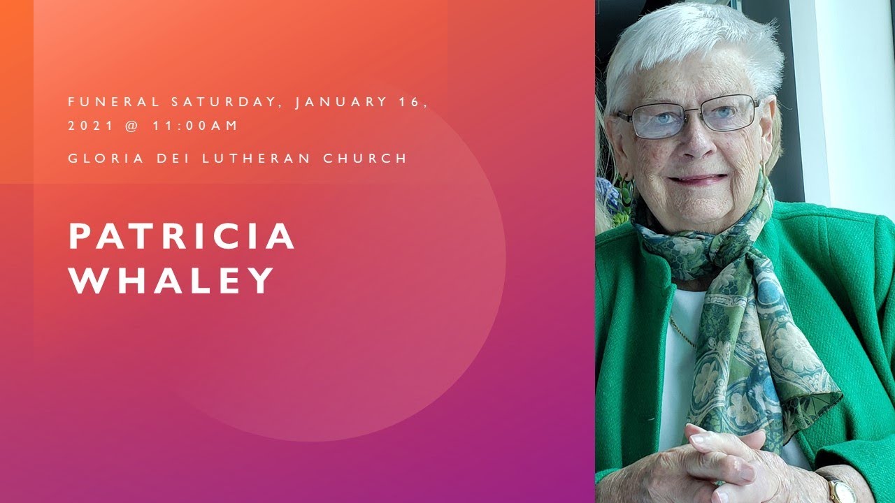 Patricia Whaley Funeral Service Saturday 1/16 @ 11AM - YouTube