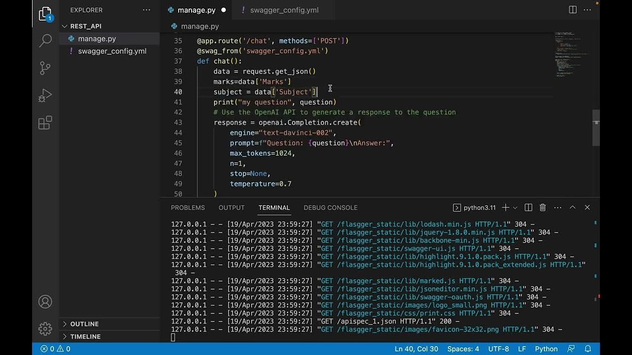 Flask REST API with Swagger : How to create a swagger Ui for Flask REST API using Flasgger - YouTube