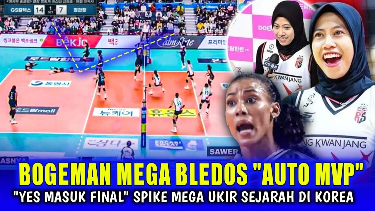 "JADI MALA!KAT KEMENANGAN" Spike Bledos Mega Jadi "MVP" Bawa Red Sparks Ke FINAL Kalahkan Caltex ...