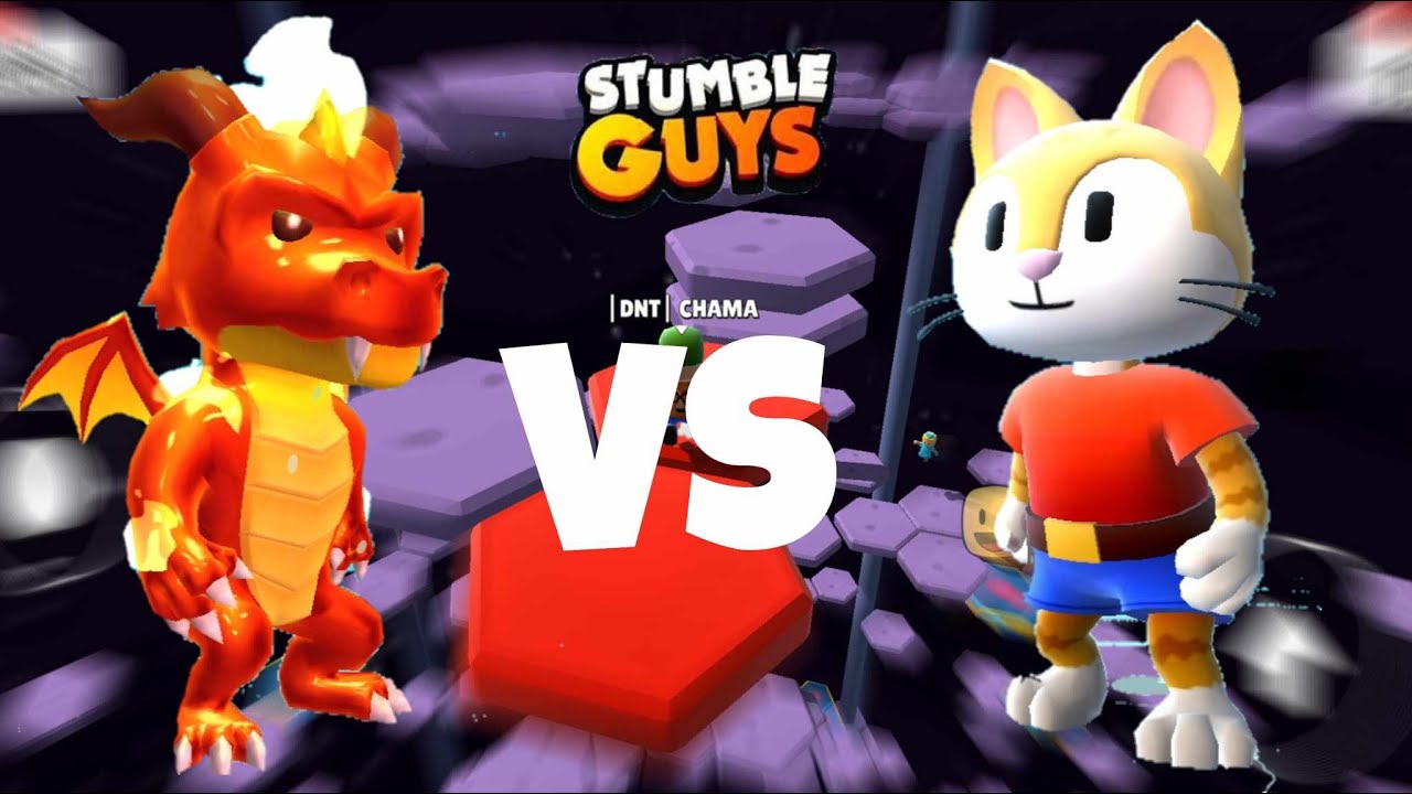 DRAGONES VS GATOS JUGANDO STUMBLE GUYS CON LOS PANAS |DNT|CHAMA - YouTube