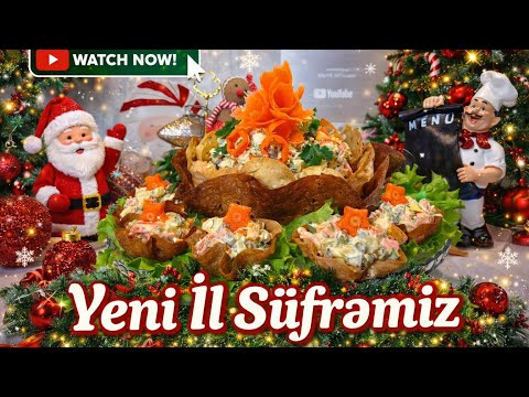  Yeni İl 2026 üçün Klassik Olivye | Yeyilə Bilən Dekorlu Bayram Salatı 🎄