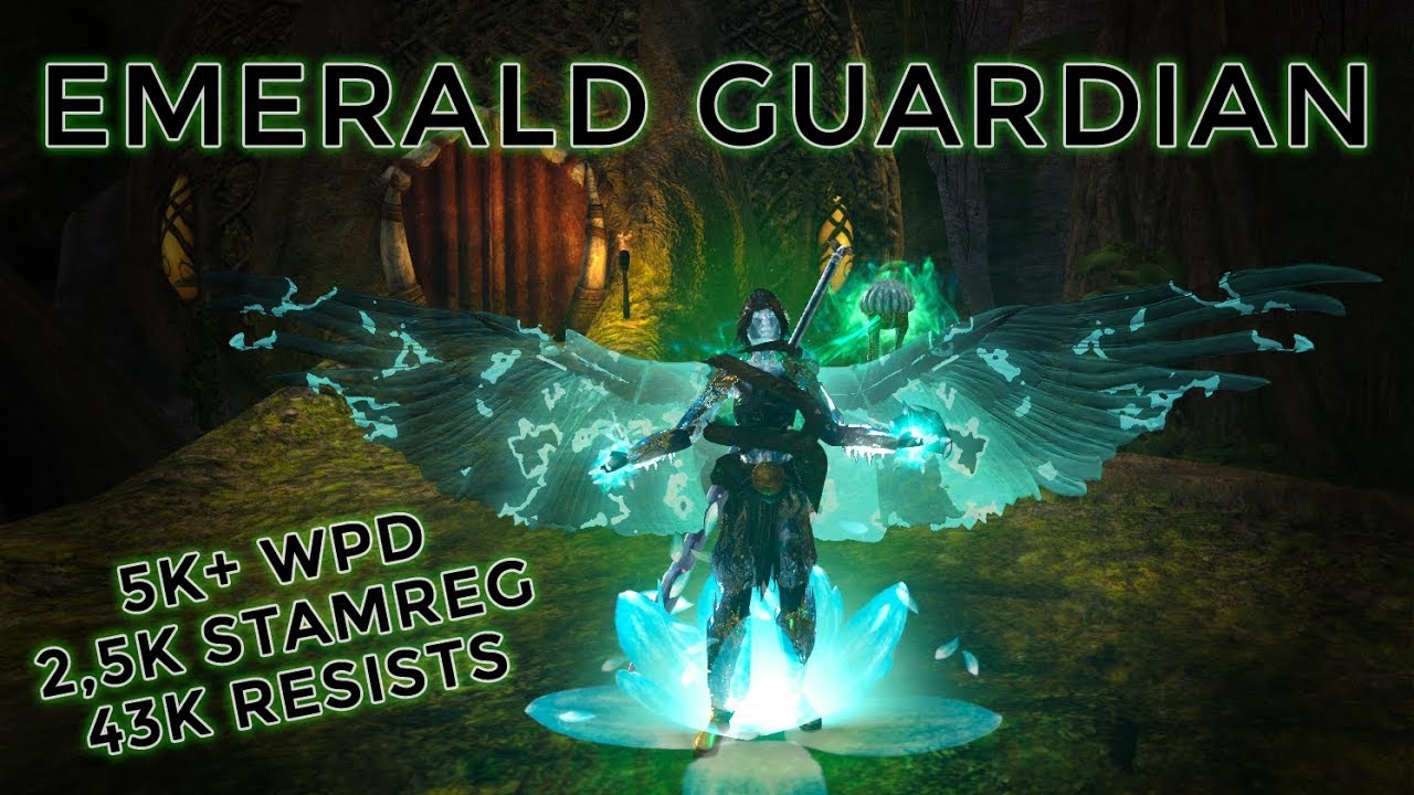 Stamina Warden PVP Build - "Emerald Guardian" - ESO Elsweyr - YouTube