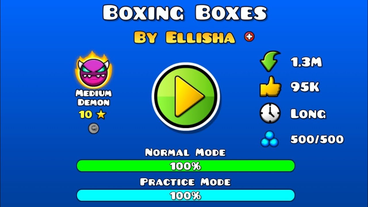 1st Demon Rebeat! Boxing Boxes By Ellisha! Geometry Dash - YouTube