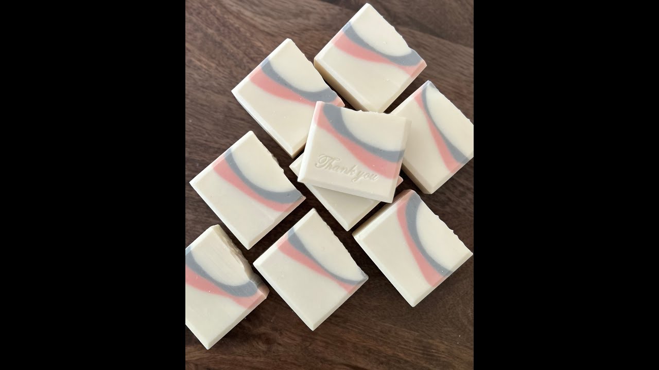 Cold process summer lavender soap making - Curve line soap ...