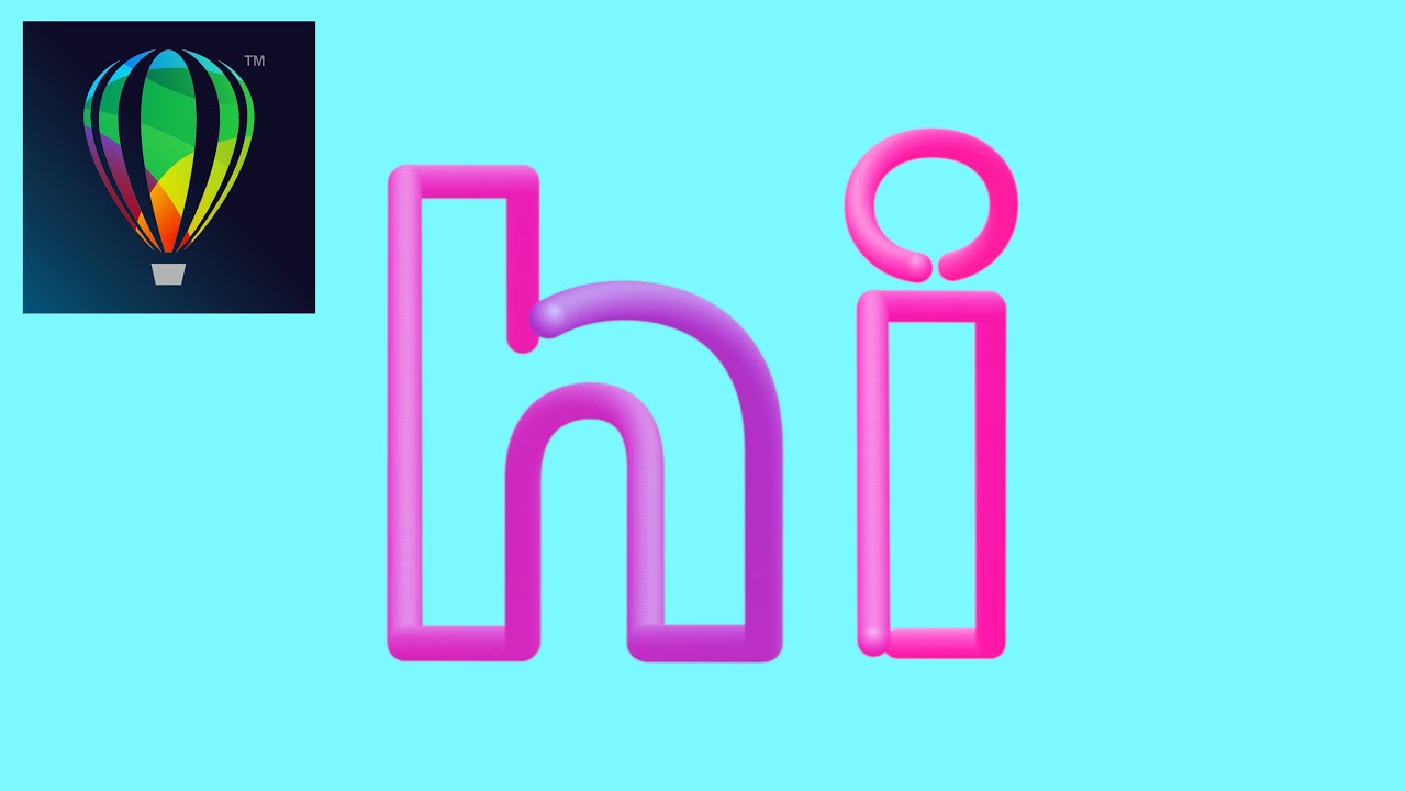 "Blend Tool" in CorelDraw - Design 3D-Looking Text Outlines. - YouTube