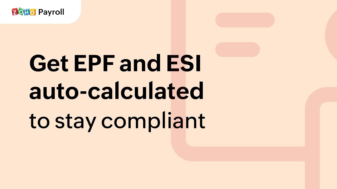 06. Get EPF and ESI auto-calculated to stay compliant | Zoho Payroll ...