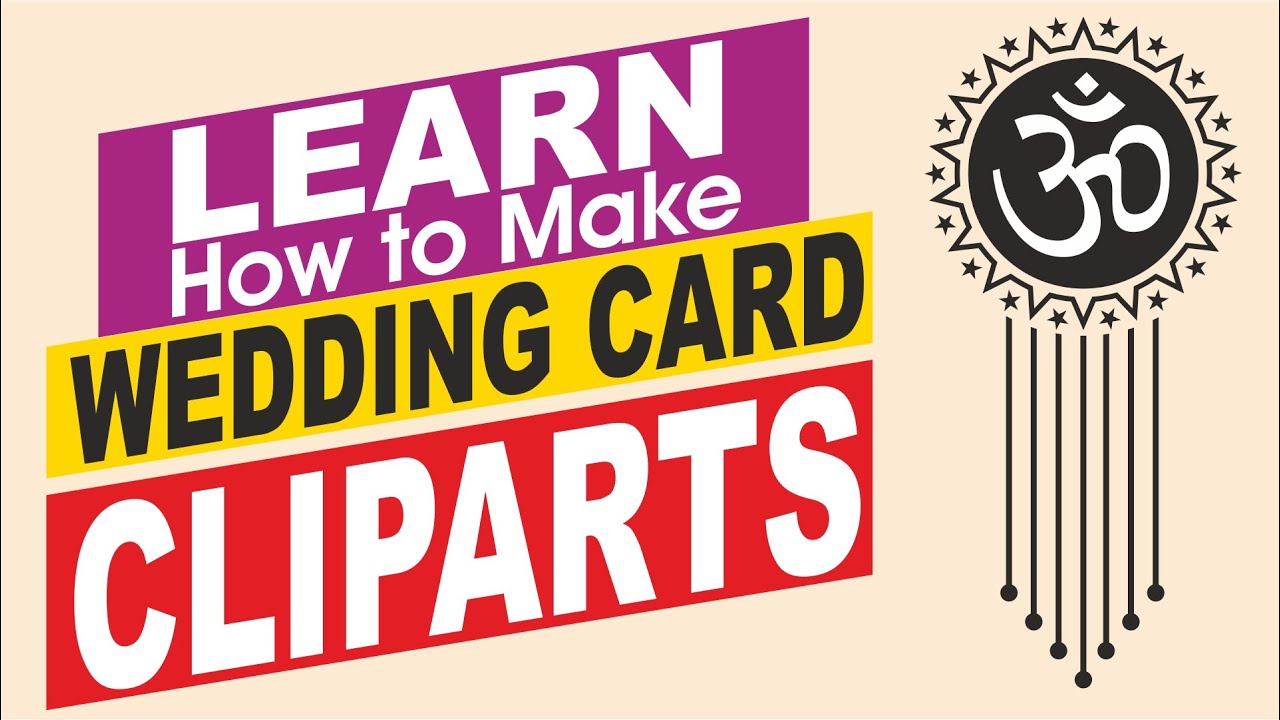 How to make Wedding card Cliparts - YouTube