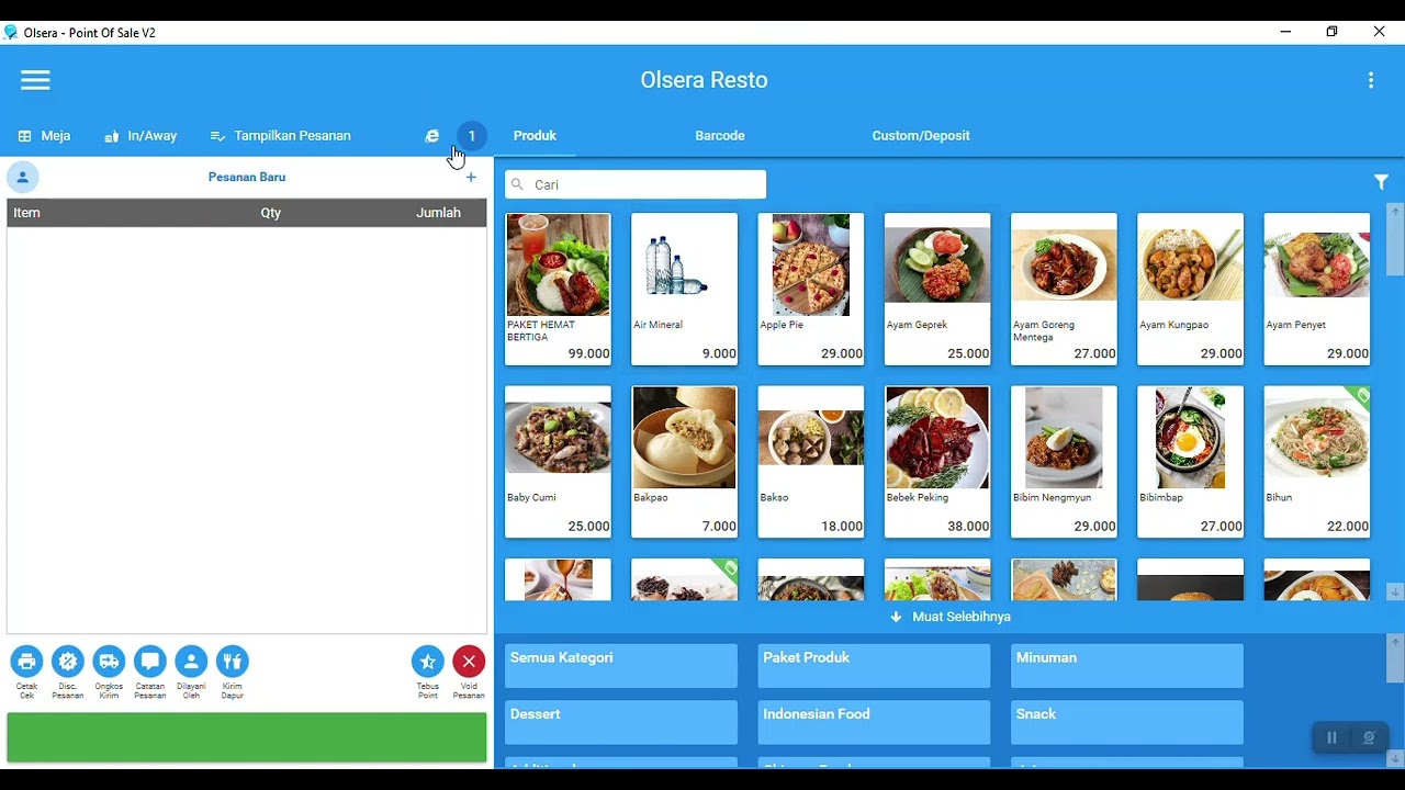 DEMO SISTEM KASIR OLSERA POS TERLENGKAP UTK FNB (RESTORAN, CAFE, STAND ...
