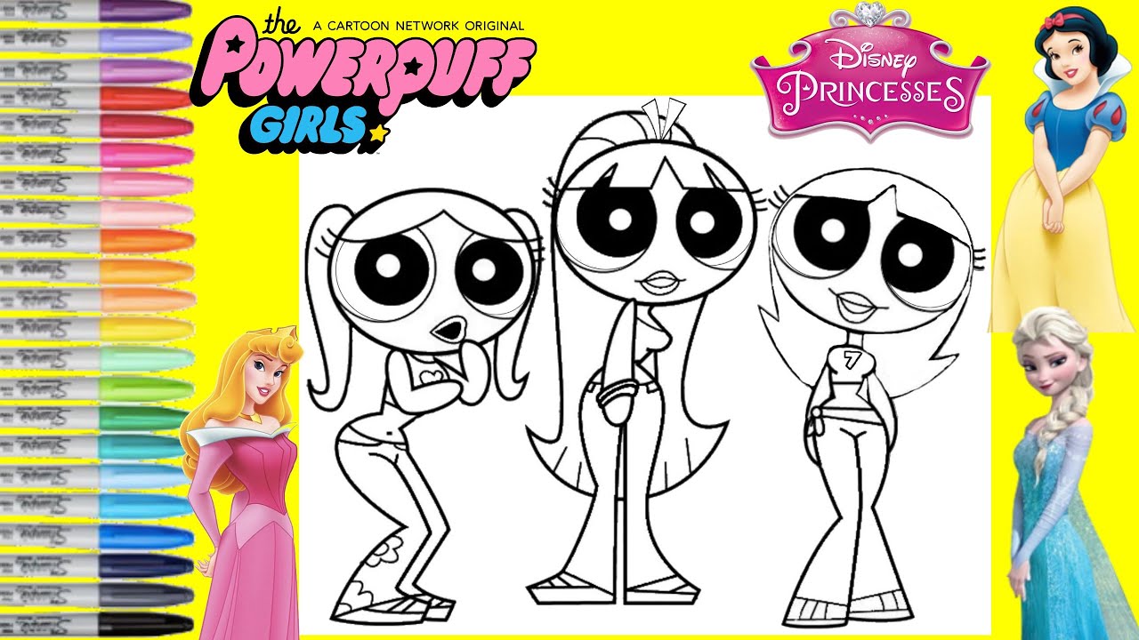 Teenage Powerpuff Girls Makeover as Disney Princess Snow White Aurora ...
