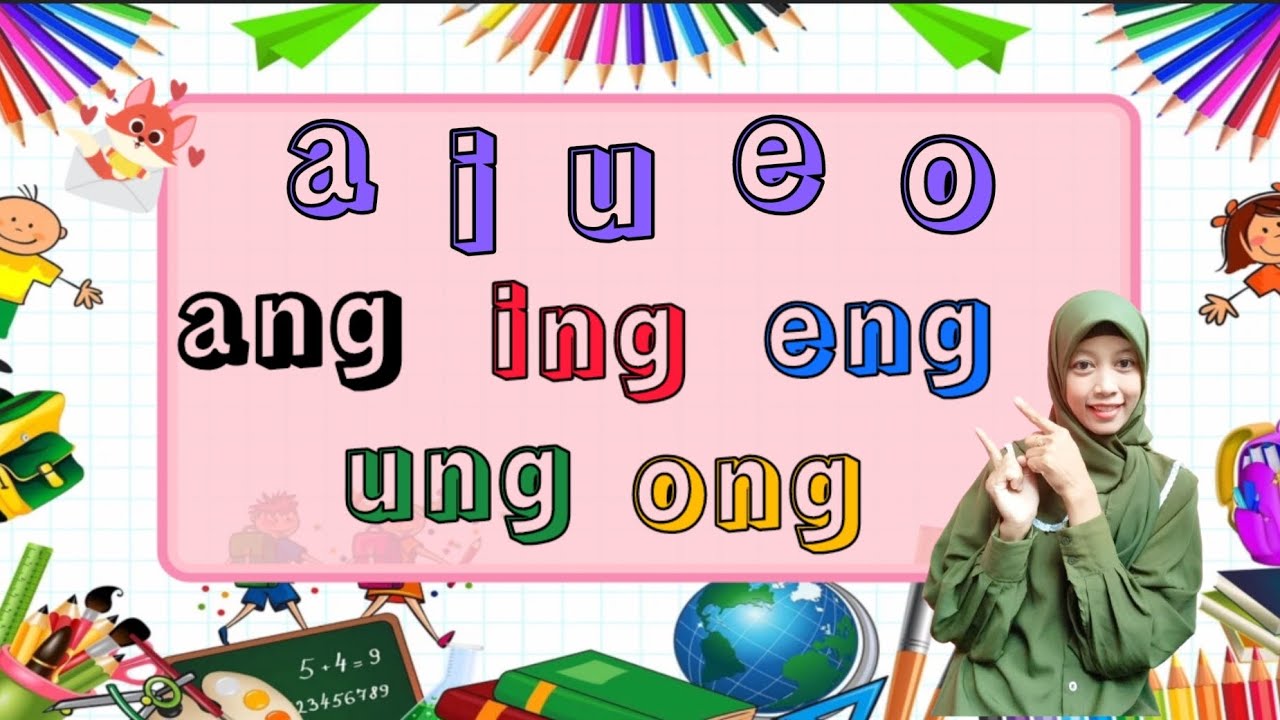 belajar membaca Ng | ANG ING UNG ENG ONG untuk anak TK dan SD kelas 1 ...