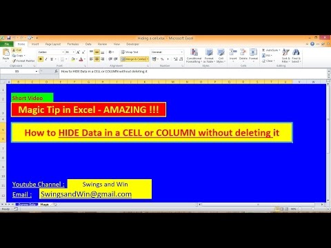 Cool Tips - Hide the content in a cell or range in Excel
