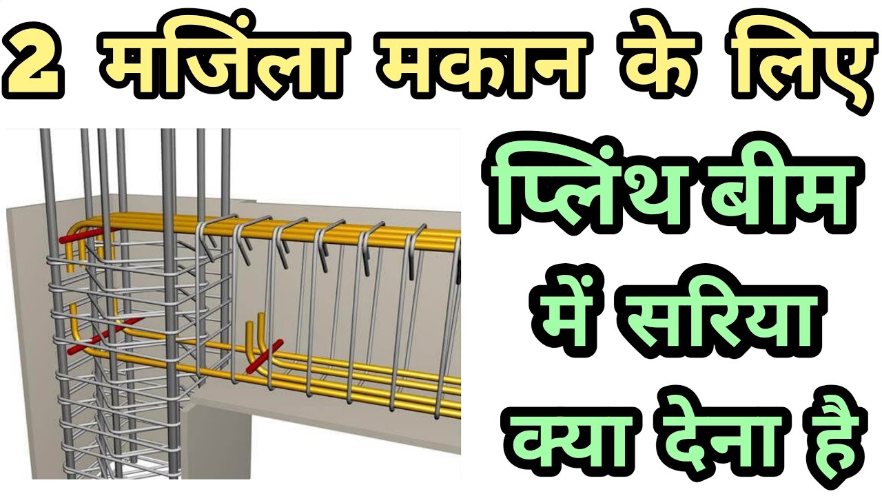 Reinforcement details of Plinth Beam for 2 Storey House | 2 मंजिला घर ...