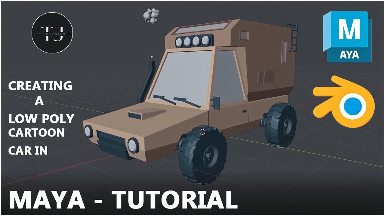 Creating a Low Poly Cartoon Car in Maya - Tutorial - YouTube