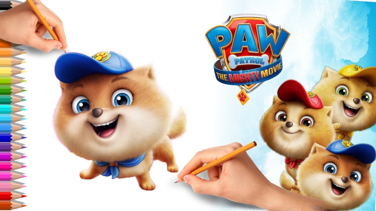 How to Draw PAW Patrollers Nano | PAW Patrol the Mighty Movie | Draw ...