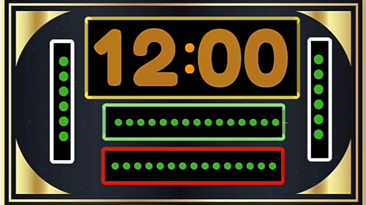 12 Minutes Countdown LED Clock Display 12dots 60 Secs per minute Remix ...