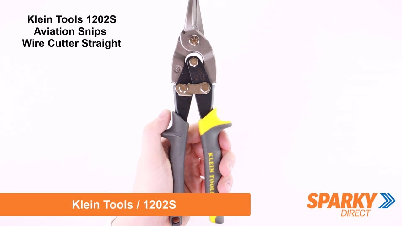 Klein Tools 1202S | Aviation Snips Wire Cutter Straight - YouTube