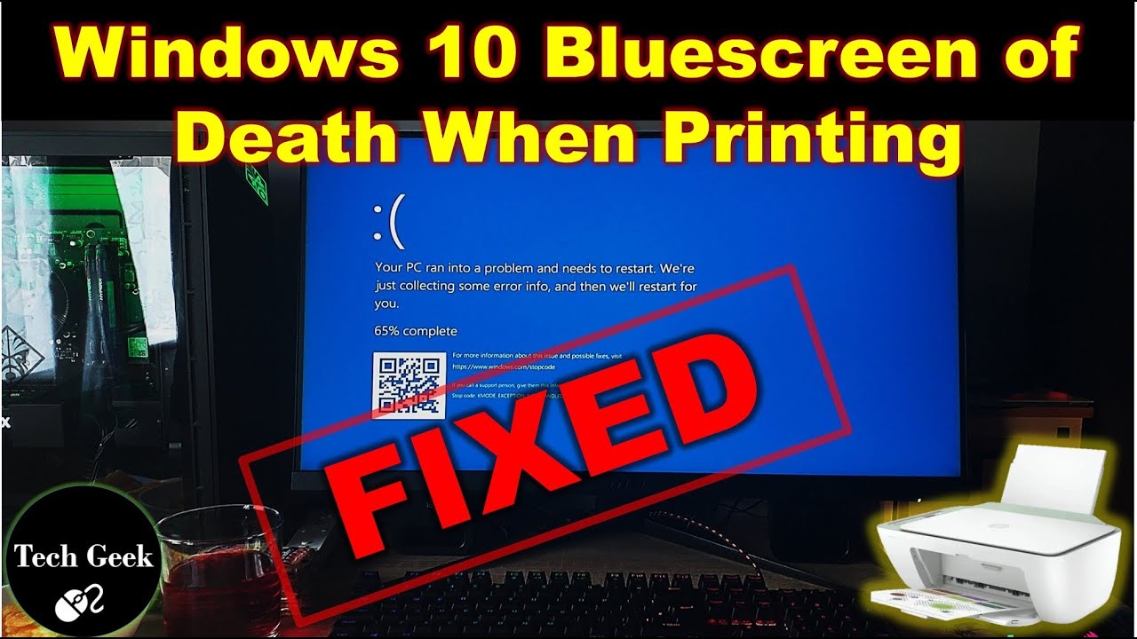 Blue Screen when Printing on Windows 10 After Update - YouTube