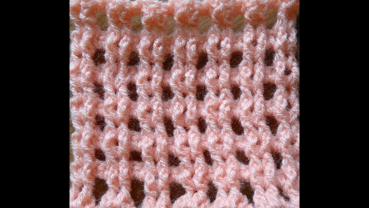 "EYELET" CROCHETED RIBBING STITCH / PUNTO ELÁSTICO CROCHET "CALADO ...
