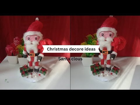 how to make a santa claus🎅🏻 from weast plastic bottel/Christmas decor ...