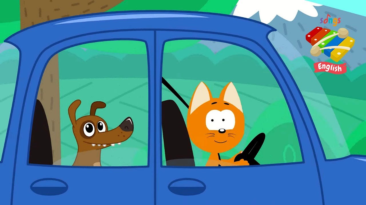 Driving in my car - Meow meow Kitty - kids songs - YouTube