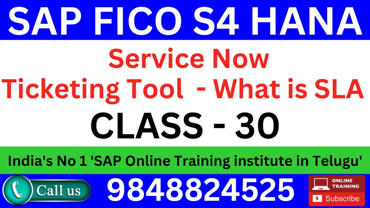 SAP S4 Hana Finance - ServiceNow Ticketing Tool - What is SLA || SLA ...