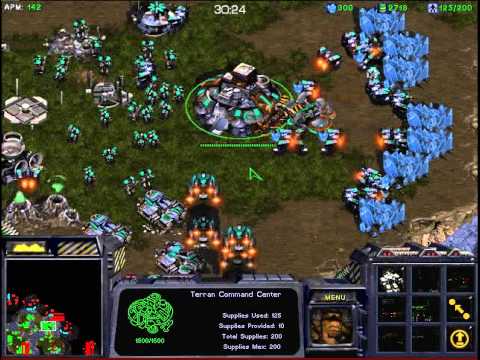 스타크래프트 헌터 테란 1vs7 컴퓨터 까기 (starcraft brood war hunter map computer 1vs7 ...