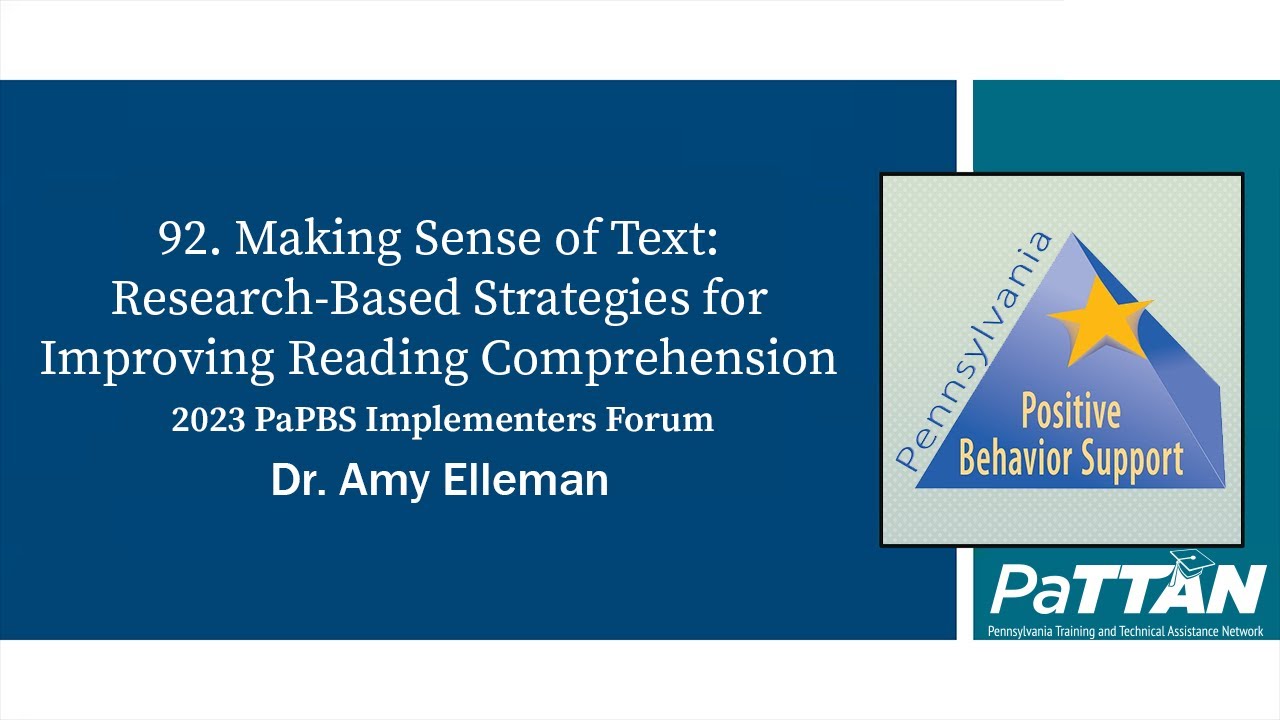92. Making Sense of Text: Research-Based Strategies for Improving ...