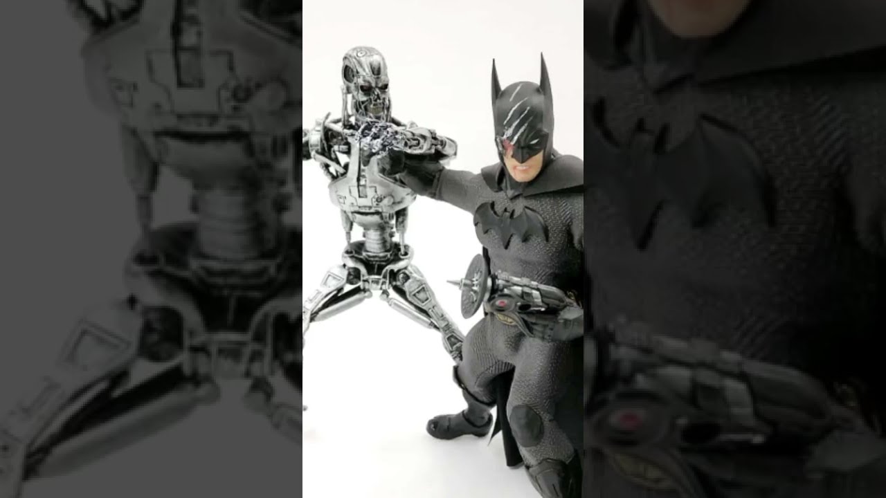 batman vs Terminator action figure MEZCO and NECA #stopmotion #animation