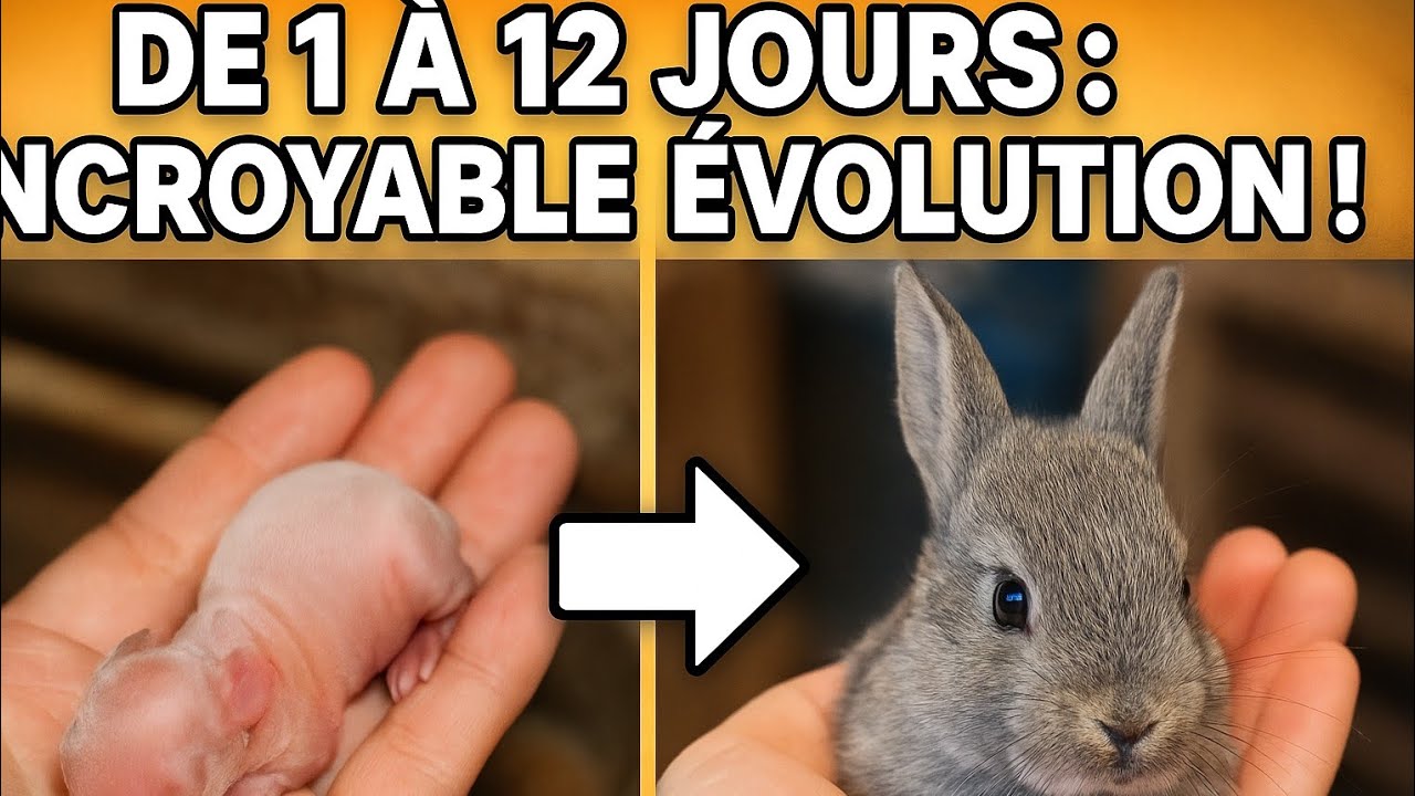 Évolution des lapereaux de 0 à 12 jours – Incroyable transformation.# ...