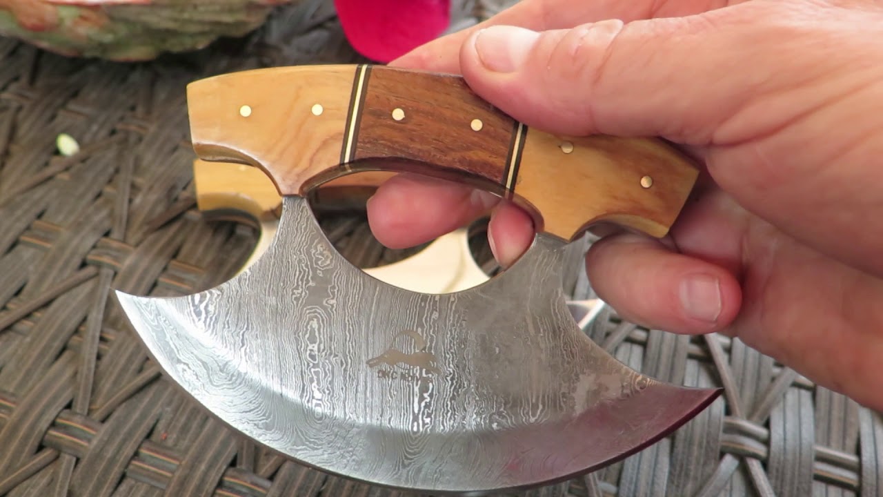 DKC-1100-ULU 440c & Damascus DKC Knives Custom Hand Made Chef Knives ...