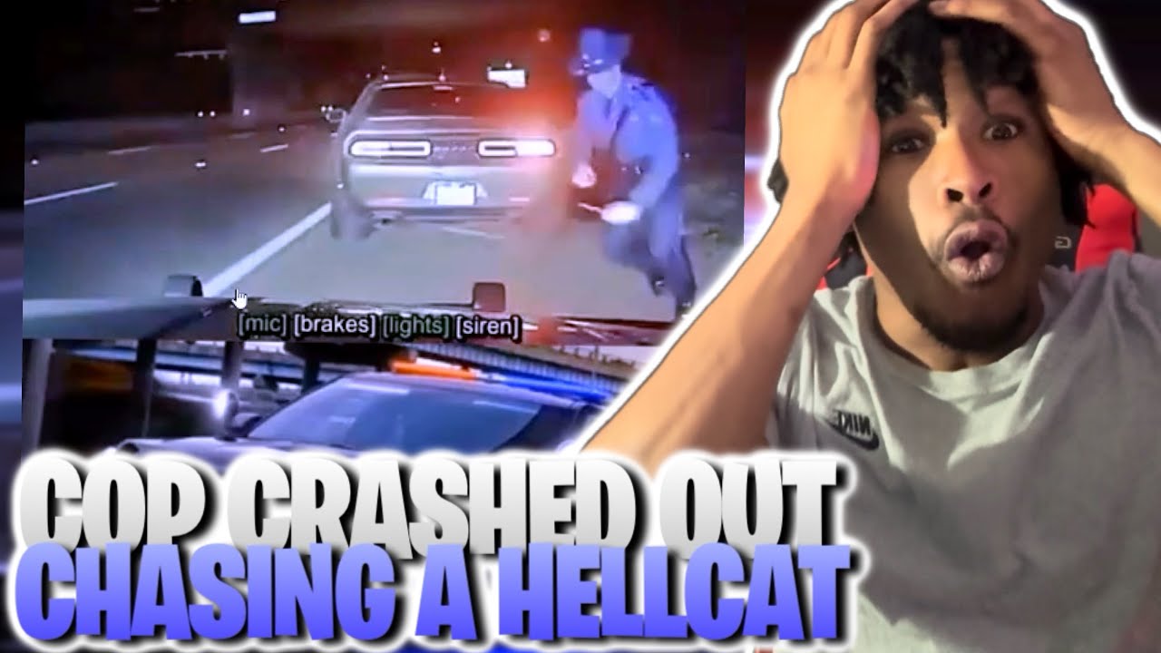 Cop CRASH OUT at High Speeds Chasing a HELLCAT - YouTube