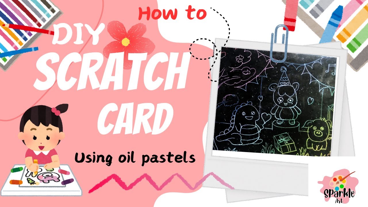 DIY Scratch card using oil pastels | Sparkle art | how to do - YouTube