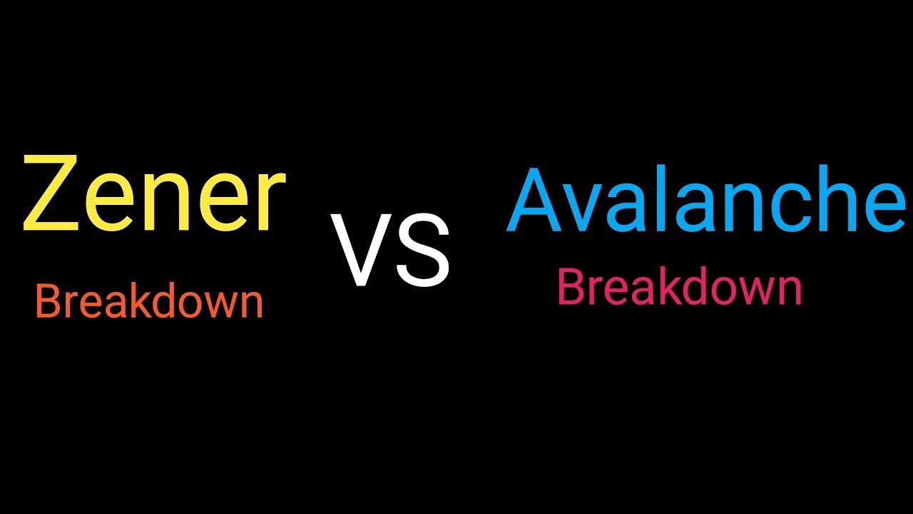 Zener breakdown vs avalanche breakdown - YouTube
