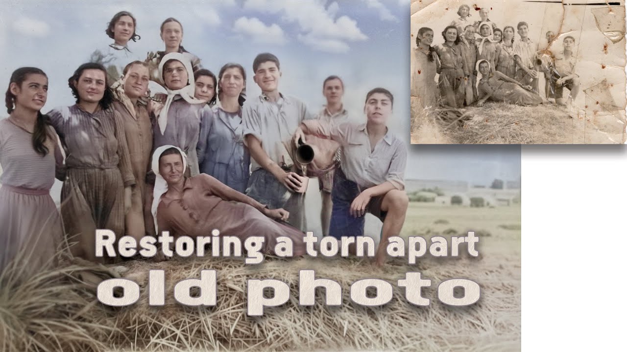 Restoring a torn photo with AI Stable Difussions models and Photoshop ...